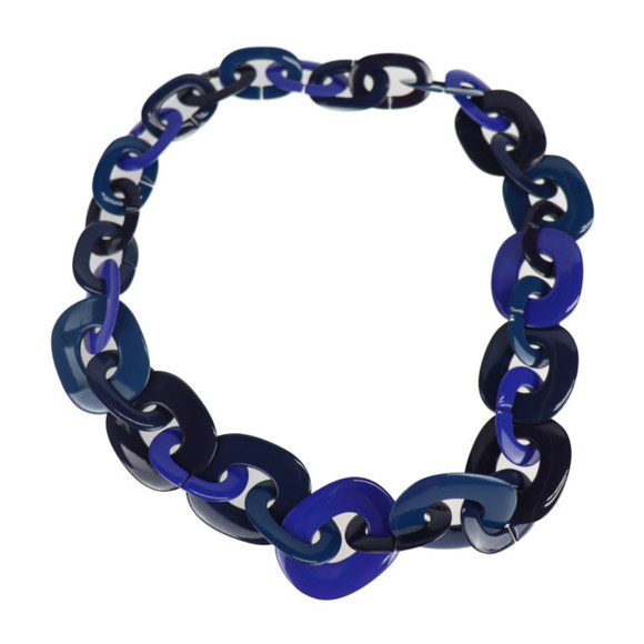 Hermes | Jewelry | Hermes Calamba Necklace Plastic Blue Navy Long ...